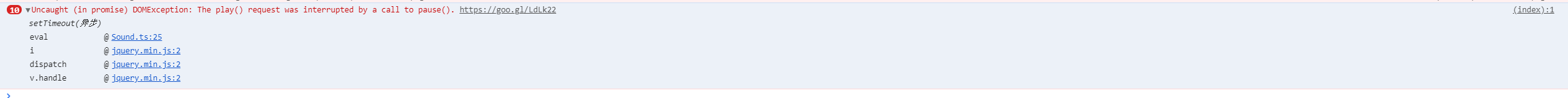 [BUG] Console error The play() request was interrupted by a call to pause(). · Issue #1743 ...